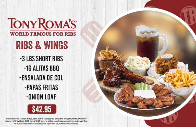 Tony Romas Zona Rosa – Ribs and Wings – GiftCards El Salvador